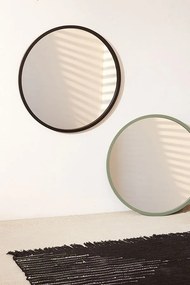 Kulaté zrcadlo s černým rámem Umbra Hub 61 cm