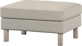 Potah na podnožku IKEA Karlstad barva béžová látka pletený vzor