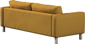 Potah na pohovku IKEA  Karlstad 3-místná, nerozkládací, krátký barva žlutá látka pletený vzor