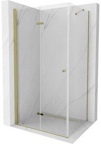 Mexen Lima skládací sprchový kout 90 x 80 cm, Průhledné, Zlatá - 856-090-080-50-00