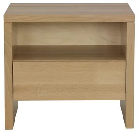 Noční stolek SN112, 50x45x35, buk (Barva dřeva: Přírodní (lakovaná))