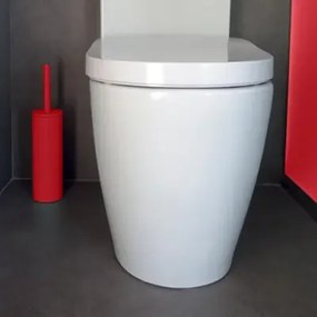 Spirella AKIRA WC štětka matná červená / ocel
