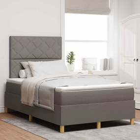 Postel s boxspringem s čelo Taupe 120 x 200 cm textil 3339690