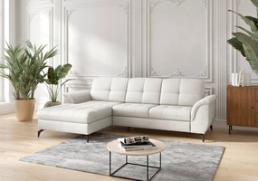 XXXLutz ROHOVÁ SEDAČKA, kůže, bílá Sit & More - Sedací soupravy - 000144016246