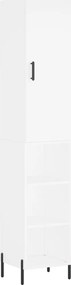 vidaXL Skříň highboard 34,5 x 34 x 180 cm kompozitní dřevo [3198985] Barva: Bílá