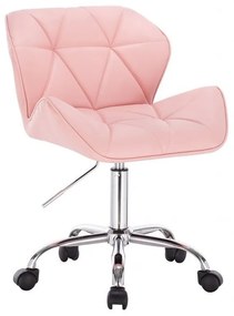 LuxuryForm Židle MILANO na podstavě s kolečky růžová