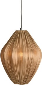 Hnědé závěsné svítidlo s textilním stínidlem ø 12 cm Verita – Light &amp; Living
