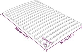 vidaXL Lamelový rošt postele se 17 lamelami 80 x 200 cm [340071]