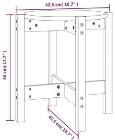 Konferenční stolek Ø 42,5 x 45 cm masivní borové dřevo - Default Title