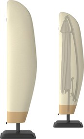 Obal na slunečník Outsunny pro Ø 400 cm - Voděodolný obal s UV ochranou, s taškou a zipem, Oxford látka, 220 × 56 cm, Bežová | Aosom