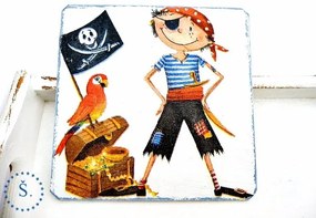 Podtácek - pirát s pokladem