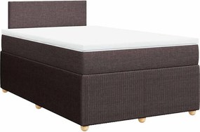 Box spring postel s matrací tmavě hnědá 120x200 cm textil 3287419