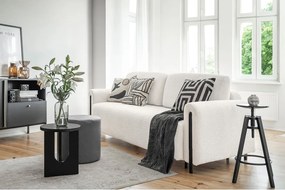 Krémová rozkládací/s úložným prostorem pohovka z textilie bouclé 244 cm Arcadova – ELTAP