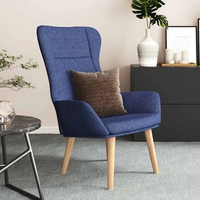 Relaxační křeslo modré textil 341398