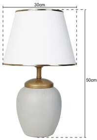 Stolní lampa RAMZES 1xE27/40W/230V bílá/šedá