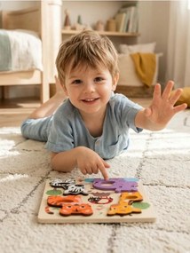 Sinsay - Dřevěné puzzle s motivem zvířat 5 ks - vícebarevná