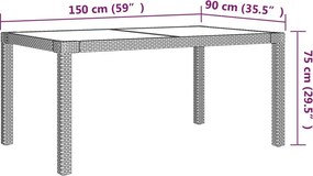 vidaXL 7dílný zahradní jídelní set s poduškami polyratan [3094899] Barva: Bílá