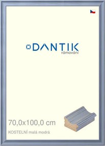 DANTIK rámeček 70x100 | KOSTELNÍ malá modrá (Plexi Čiré)