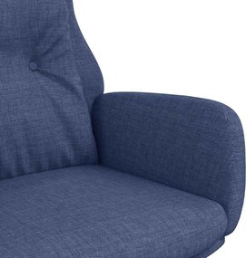 Relaxační křeslo modré textil 341294