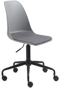 OnaDnes -20% Šedá plastová kancelářská židle Unique Furniture Whistler
