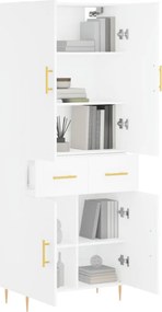 Skříň highboard bílá 69,5 x 34 x 180 cm kompozitní dřevo 3198137