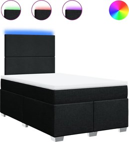 Box spring postel s matrací černá 120x190 cm textil 3292722