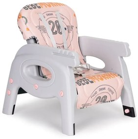 Židle na krmení 2v1 růžová