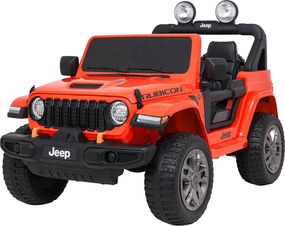 Ramiz Jeep Wrangler Rubicon LIFT elektrické autíčko pro děti oranžové