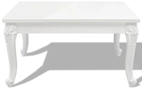 vidaXL Konferenční stolek 80x80x42 cm vysoký lesk bílý