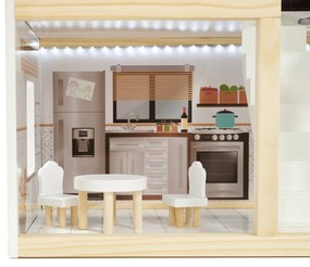 Creative Corner Dřevěný domeček pro panenky LULILO FLORO boho LED