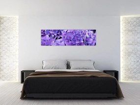 Obraz fialových květin (170x50 cm)