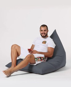 Atelier del Sofa Zahradní sedací vak Pyramid Big Bed Pouf - Fume, Kouřová