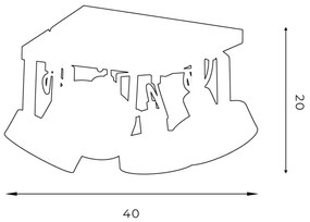 Bodové svítidlo VIVA 4xGU10-AR111/15W/230V