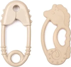 PROFIBABY Sada chrastítko a kousátko / Špendlík + mořský koník / 2 bar
