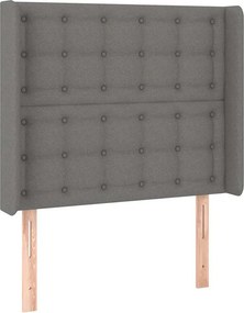Box spring postel s matrací tmavě šedá 100 x 200 cm textil 3132290