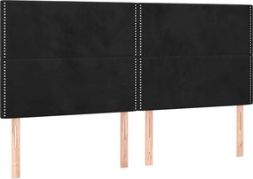 Box spring postel s matrací černá 180x200 cm samet 3129167
