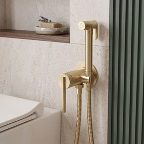 Rea, Podomítková bidetová baterie Rea Grace Brush Gold, REA-B4502