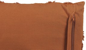Tkaný bavlněný polštář s geometrickým vzorem 45 x 45 cm oranžový LEWISIA Beliani