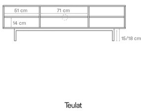 Tv skříňka sierra černá 180 x 40 MUZZA