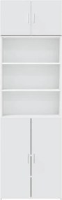 Úzká úložná bílá 70 x 42,5 x 225 cm kompozitní dřevo 3281315