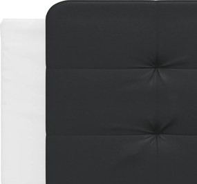Postel s matrací Zadar bílá a černá 200 x 200 cm umělá kůže 3208893