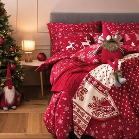 SCANquilt pletená dekorace ELF long červená vánoční dekorace