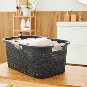 Koš na čisté prádlo COUNTRY antracit, 40 l