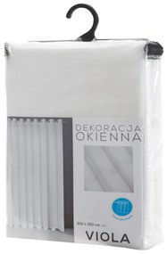 ZÁCLONA NA KROUŽCÍCH VIOLA 400X250 CM BÍLÁ