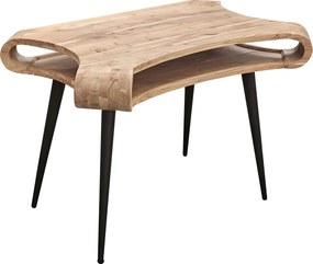 XXXLutz PSACÍ STŮL, černá, barvy akácie, 120/80/70 cm Landscape - Kancelářské stoly - 001630024601
