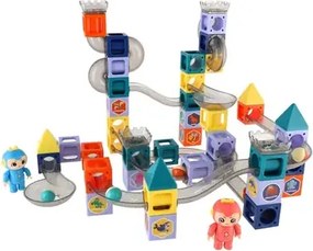 TEDDIES Magnetická kuličková dráha s figurkami / 102 dílků / plast / o