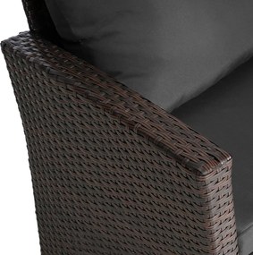 Velaco Ratanový zahradní nábytek Lagos, 4 osoby, hnědý