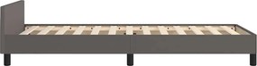 Rám postele s čelem šedý 90x200 cm umělá kůže 3125553