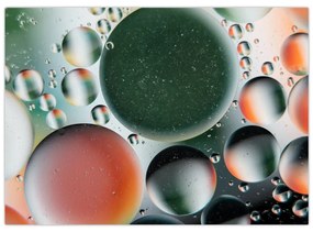 Skleněný obraz abstrakce - bubliny (70x50 cm)