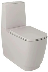 Kludi Resa S - WC kombi mísa, vario odpad, Rimless, Spiralflush, matná písečně šedá 27WCB01O2